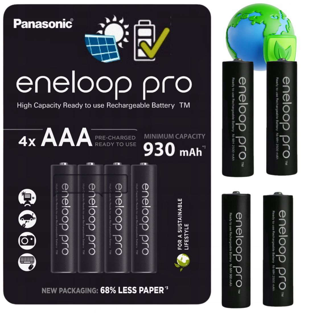 Baterie Akumulatorki Aaa Eneloop Pro 930mah 4 Szt 152286933 Erli Pl