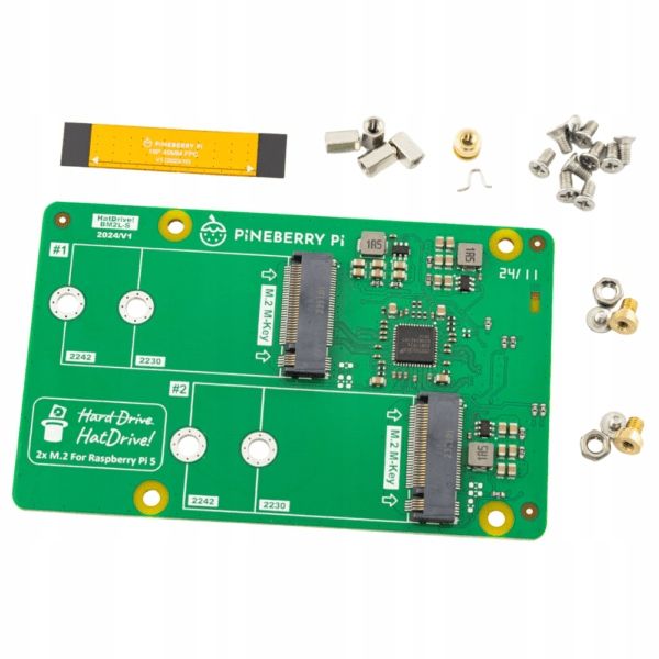 Adapter PCIe do Raspberry Pi 5 na dyski NVME Pineberry Pi HatDrive ...