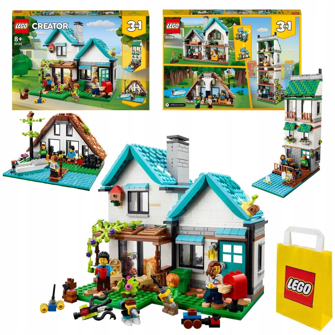 LEGO Creator Dom Rodzinny Kamienica domek 3 Figurki 3w1 31139 Zestaw ...