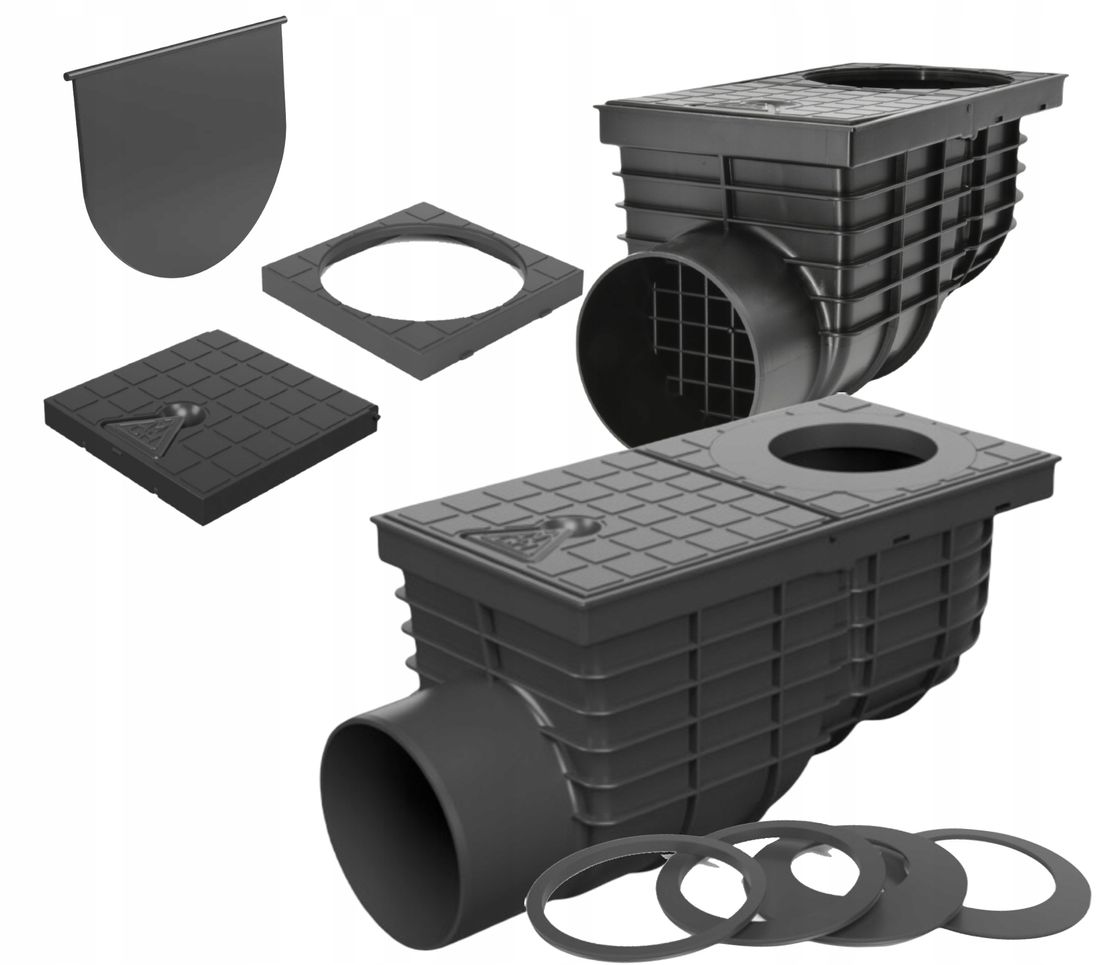 OSADNIK RYNNOWY BOCZNY CZYSZCZAK RYNNY ODPŁYW 110 Czarny Uniwersalny ...