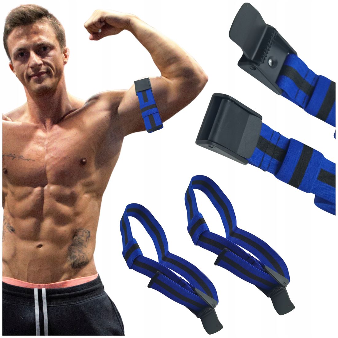 OPASKI DO TRENINGU DŁUGIE NOGI RAMIONA OKLUZYJNEGO AIRBAND BFR OKLUZJA ...