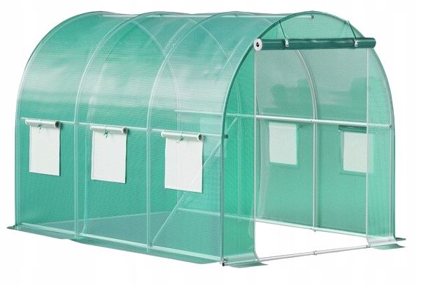Tunel Foliowy Ogrodowy Szklarnia 3x2m 6m2 - ERLI.pl Tunel Foliowy Ogrodowy Szklarnia 3x2m 6m2 - ERLI.pl