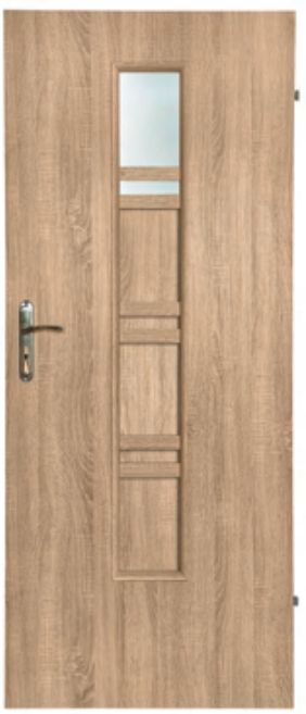 Drzwi łazienkowe z szybą wewnętrzne Ceres 80 - ERLI.pl