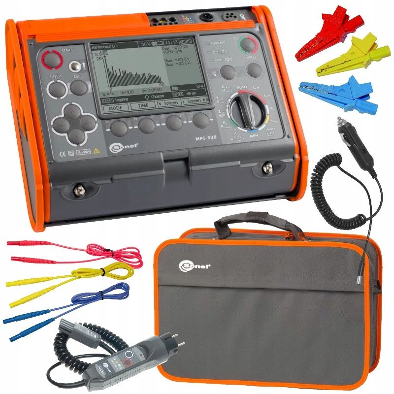 SONEL MPI-530 Wielofunkcyjny Miernik Parametrów Instalacji Elektrycznych – 142765207 - ERLI.pl