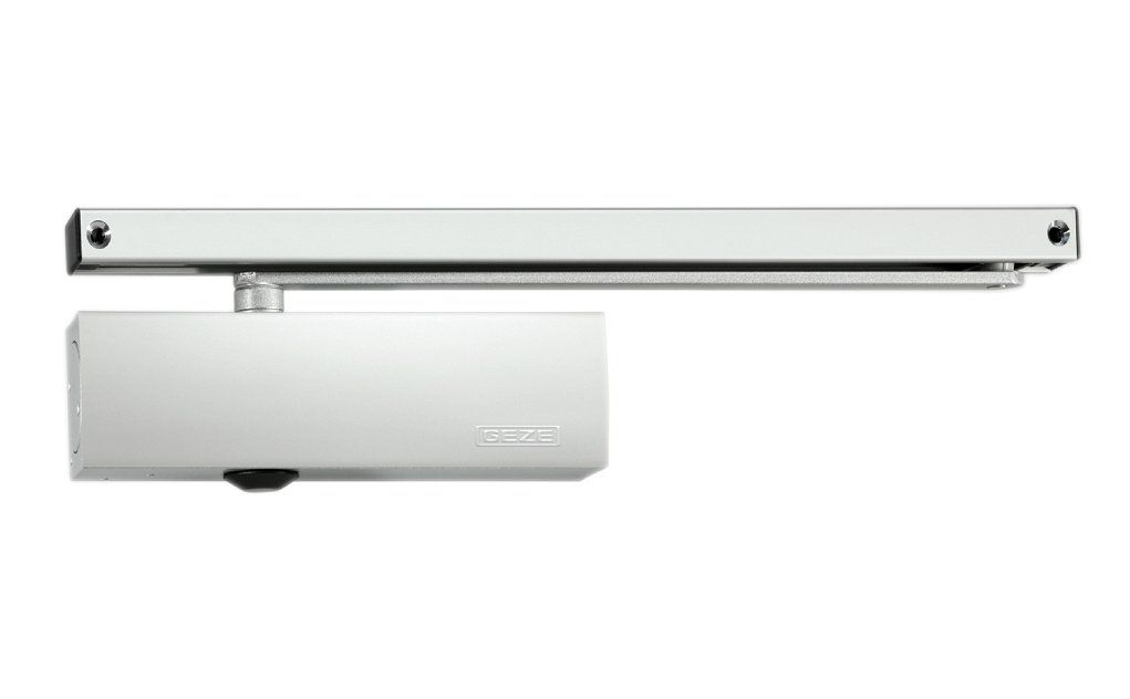 GEZE TS 3000 V Samozamykacz z szyną do drzwi srebrny – 185583879 - ERLI.pl