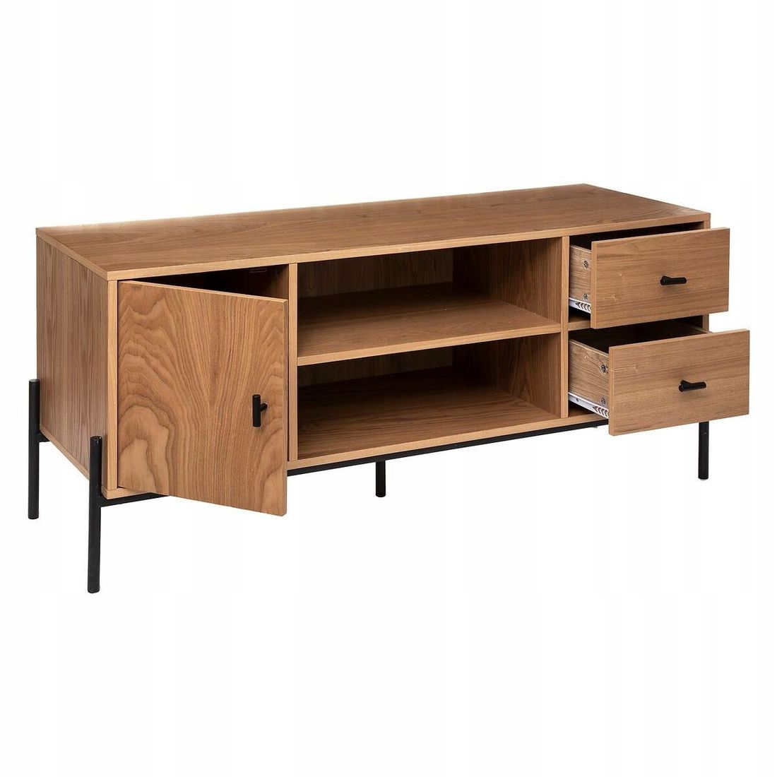 SZAFKA RTV DREWNIANA Simon Niska na nogach SZAFKI - ERLI.pl