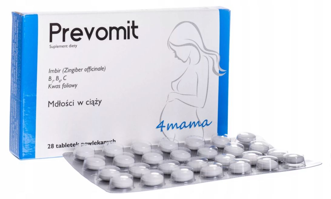 Prevomit, mdłości w ciąży, 28 tabletek powlekanych - ERLI.pl