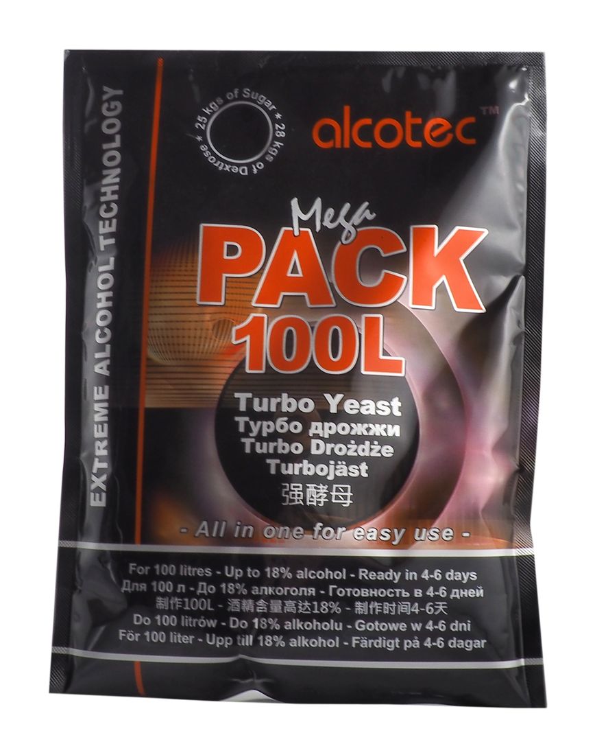 Drożdże gorzelnicze ALCOTEC Mega Pack na 100L - ERLI.pl