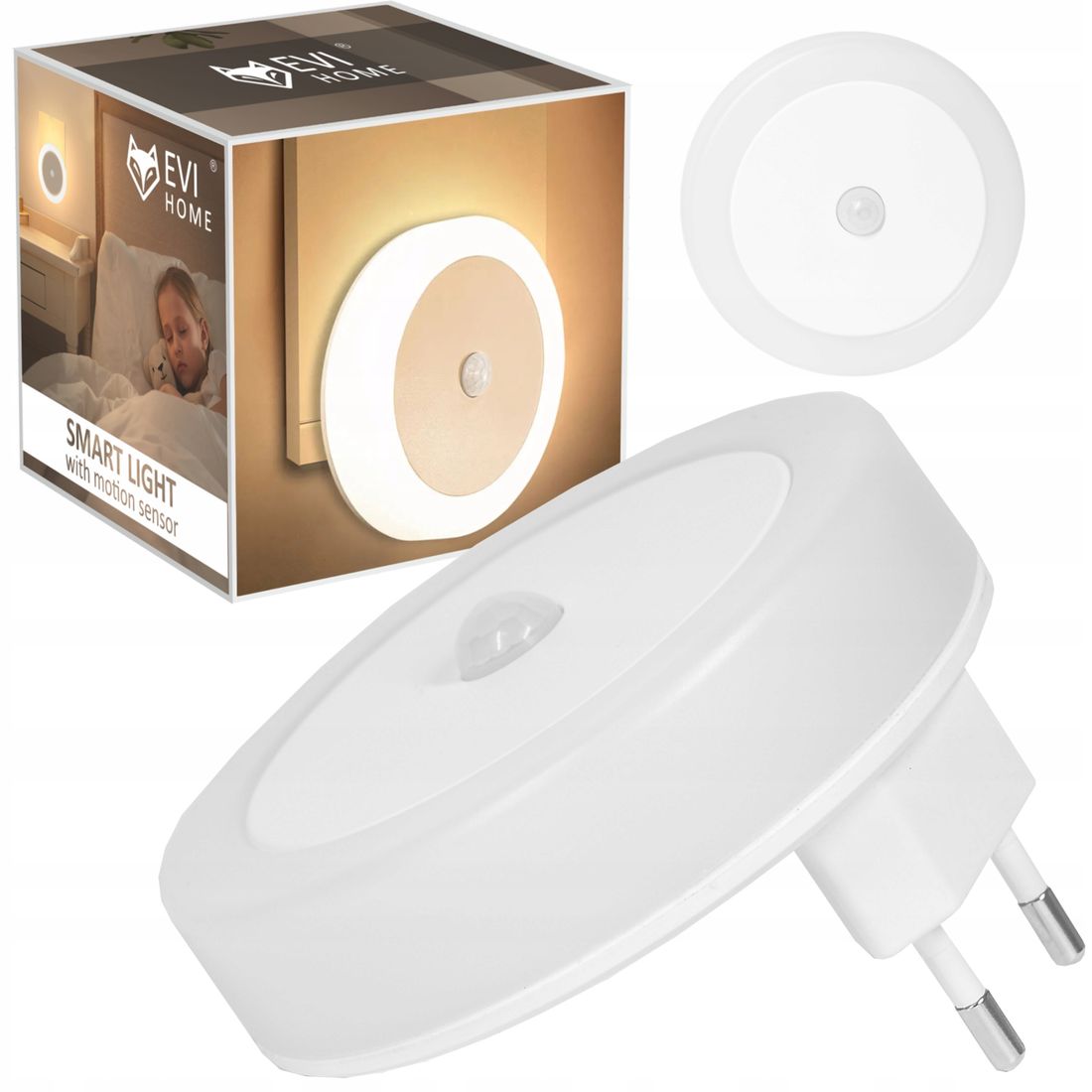 Lampka nocna do kontaktu z czujnikiem ruchu zmierzchu LAMPA DO SYPIALNI LED – 248628206 - ERLI.pl