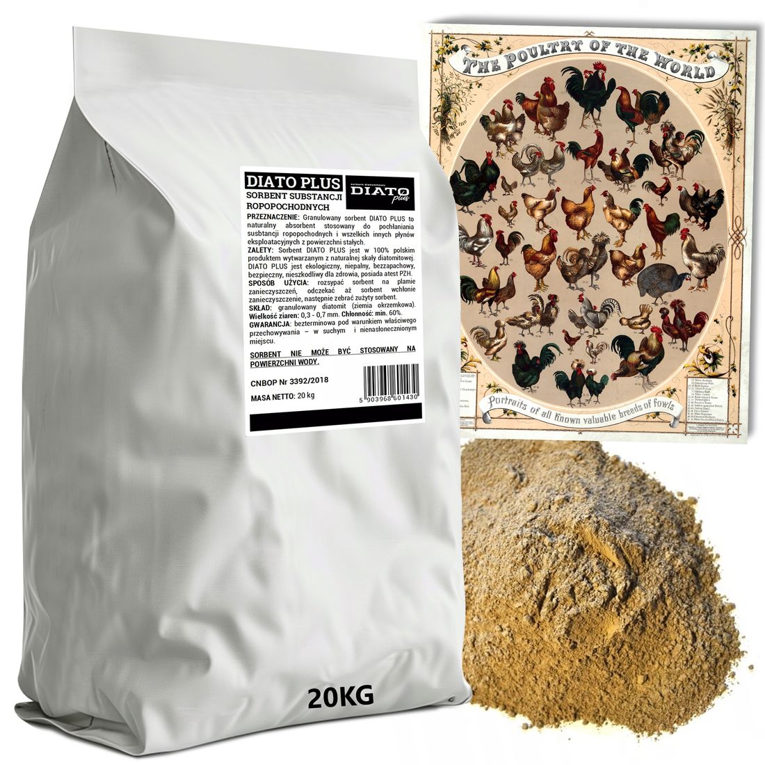 ZIEMIA OKRZEMKOWA - DIATOMIT 20KG – 161789411 - ERLI.pl