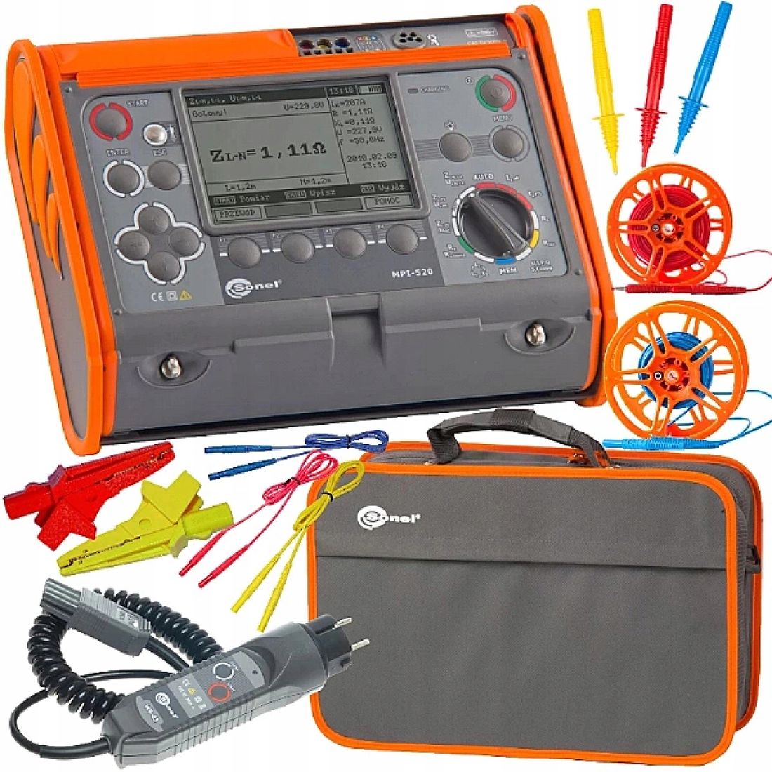 SONEL MPI-520 Wielofunkcyjny Miernik Parametrów Instalacji Elektrycznych – 142765251 - ERLI.pl