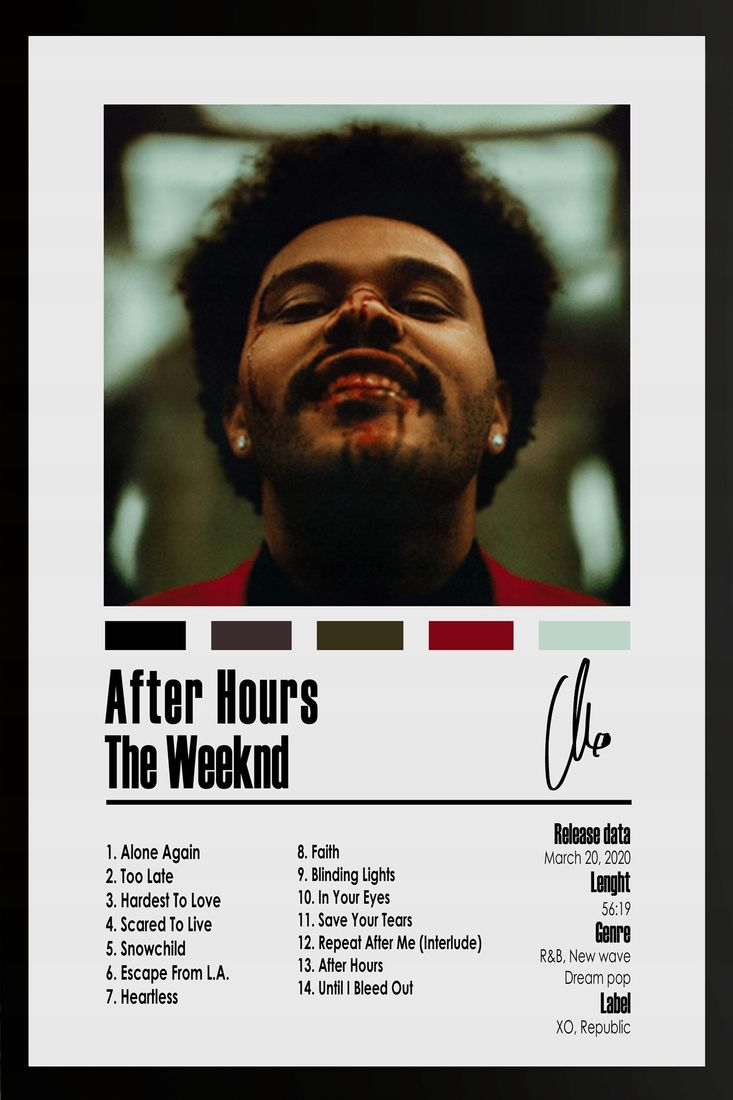 Plakat obraz w ramce The Weeknd The Weekend album muzyka 70x50 cm ...