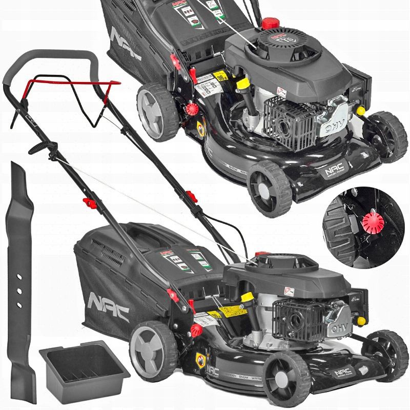 NAC KOSIARKA SPALINOWA do trawy z NAPĘDEM LS42-146-NG 146cc 42cm kosz 40l - ERLI.pl