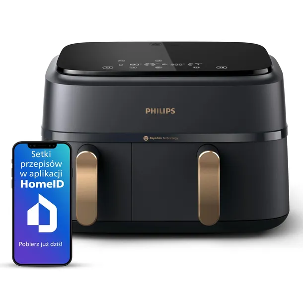 PHILIPS NA352/00 FRYTKOWNICA 9L XXL 2750W PANEL DOTYKOWY AIRFRYER DWA ...