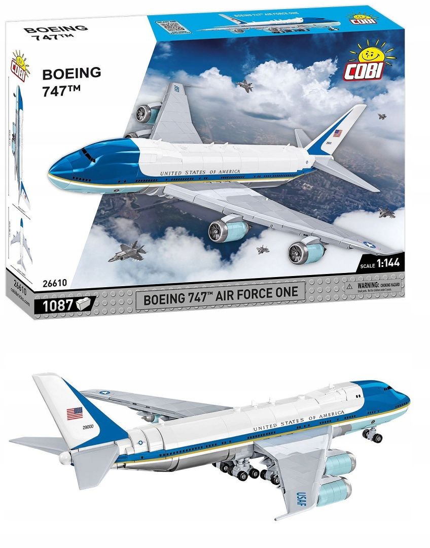 Cobi Klocki Boeing 747 Air Force One Jumbo Jet 26610 - ERLI.pl