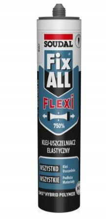 Uszczelniacz klej polimerowy elastyczny Flexi Soudal 290ml FixALL szary - ERLI.pl