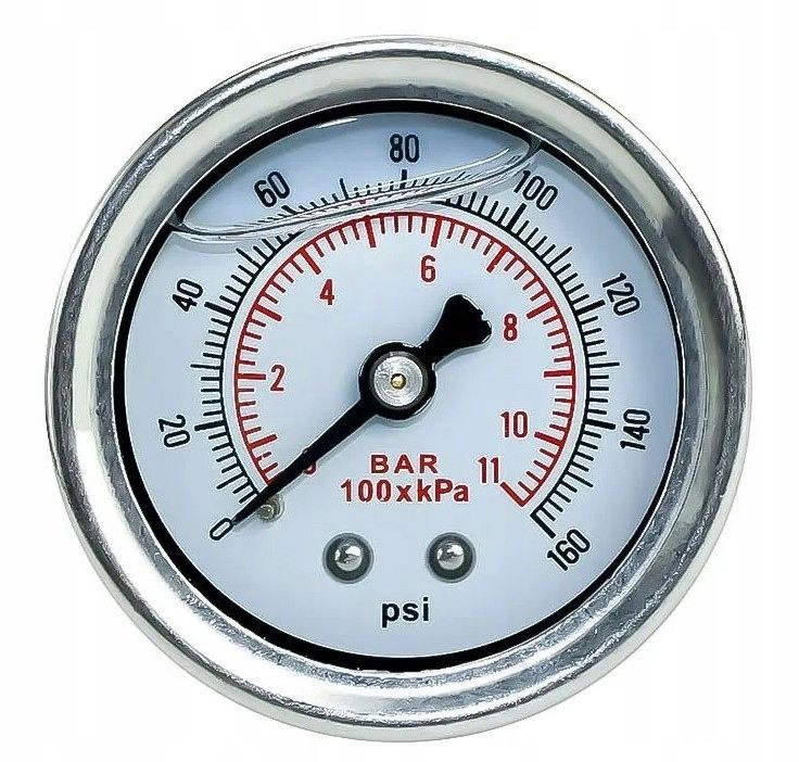 Manometr Glicerynowy wskaźnik ciśnienia paliwa / cieczy 0-160 bar PSI – 229020437 - ERLI.pl
