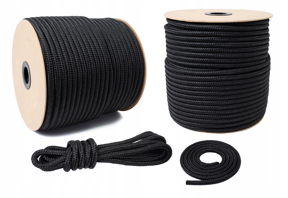 LINKA POLIPROPYLENOWA LINA PLECIONA 1750KG MOCNA CZARNA 14mm 20M – 191269149 - ERLI.pl