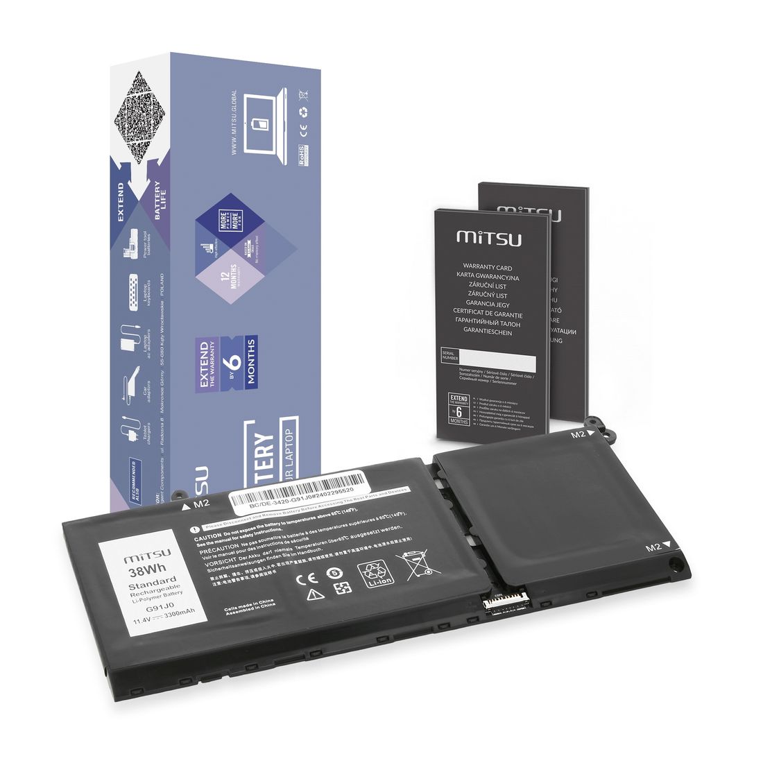 Bateria G91J0 PG8YJ MVK11 do Dell Latitude 14 (3420), Inspiron 15 (3511 ...