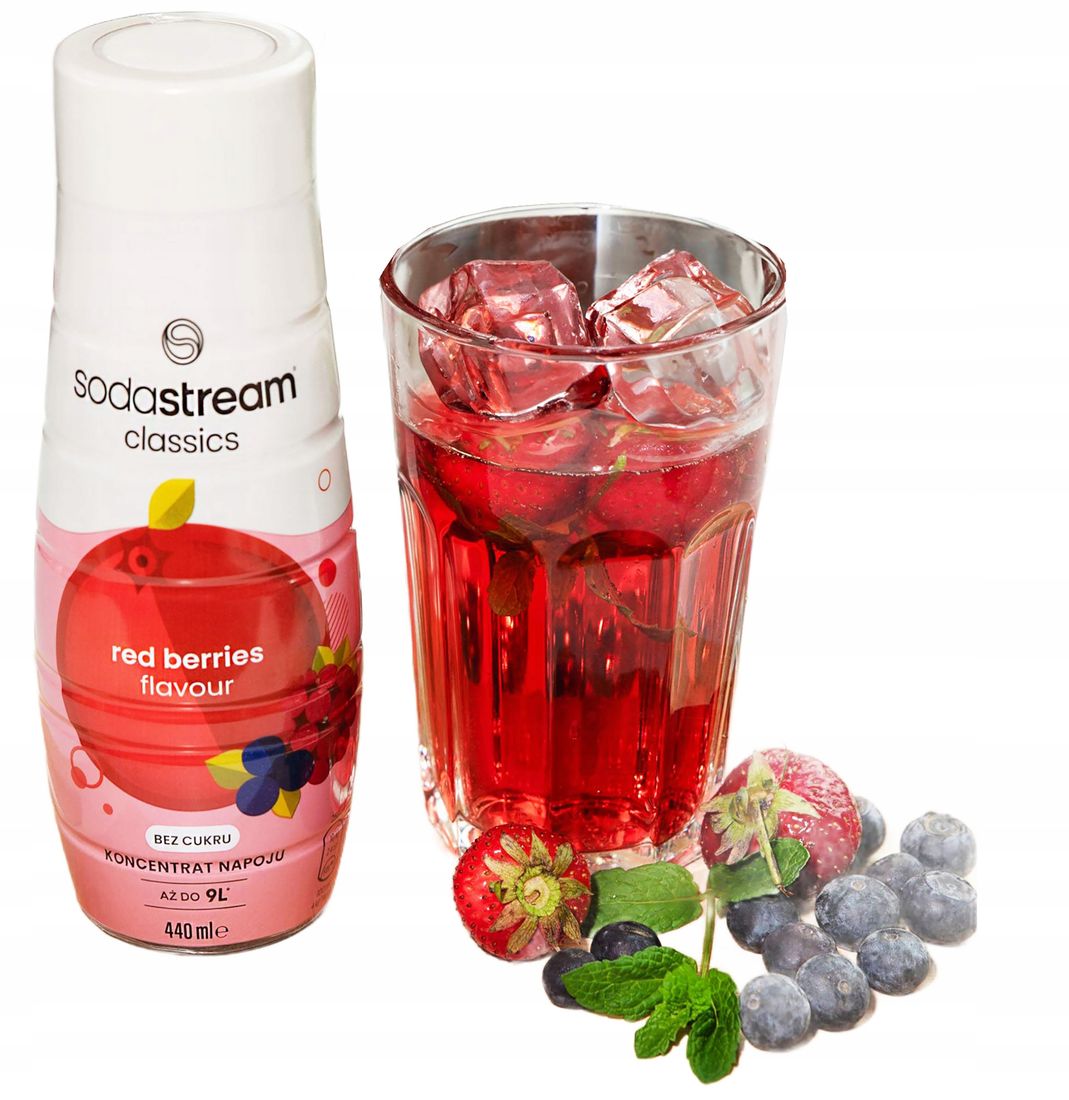 SYROP SODASTREAM RED BERRIES BEZ CUKRU 440 ml 0 kcal do Saturatora FIT ...