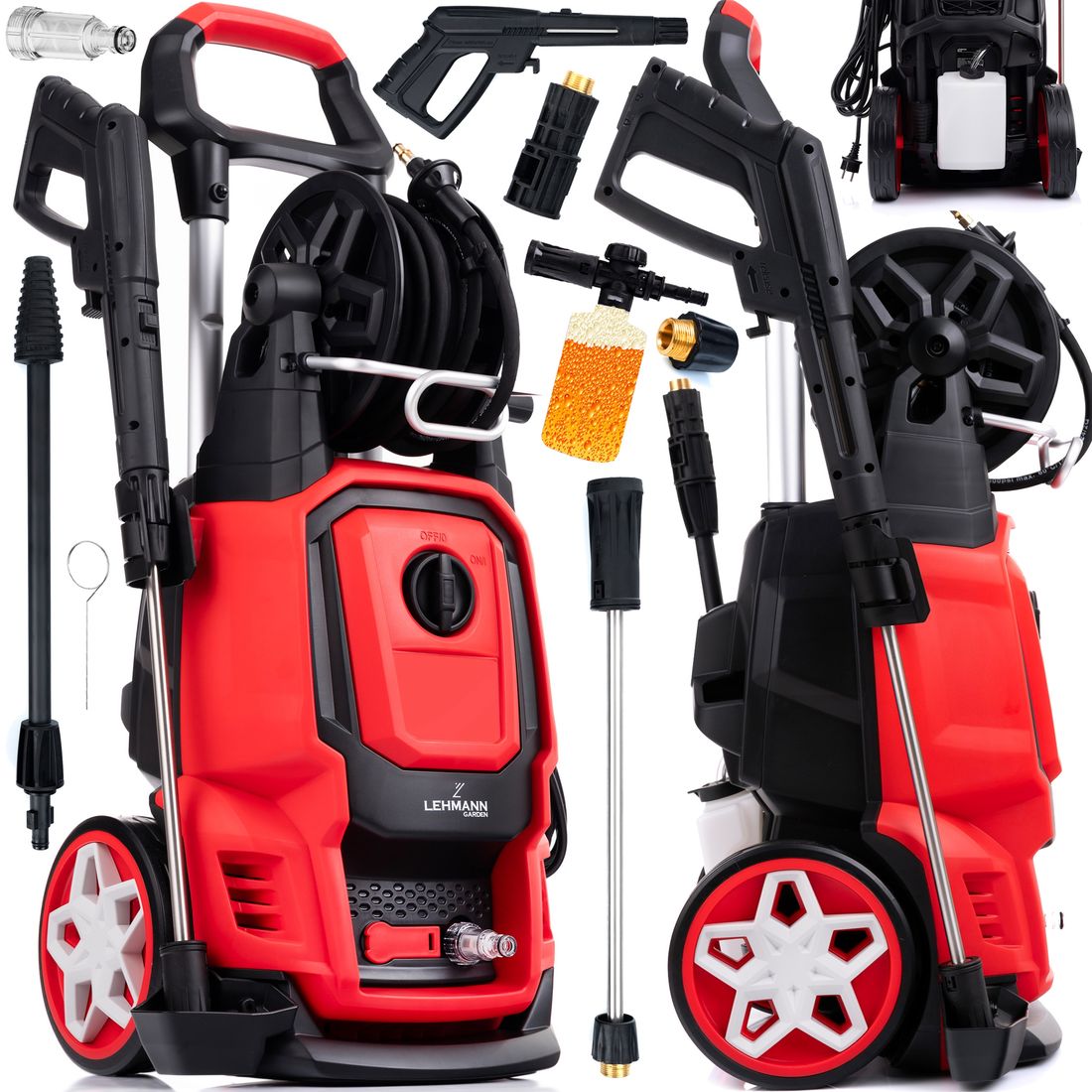 MYJKA CIŚNIENIOWA LEHMANN INDUKCJA 2500W SAMOSSĄCA 310BAR NOWY MODEL 2024 – 192124048 - ERLI.pl