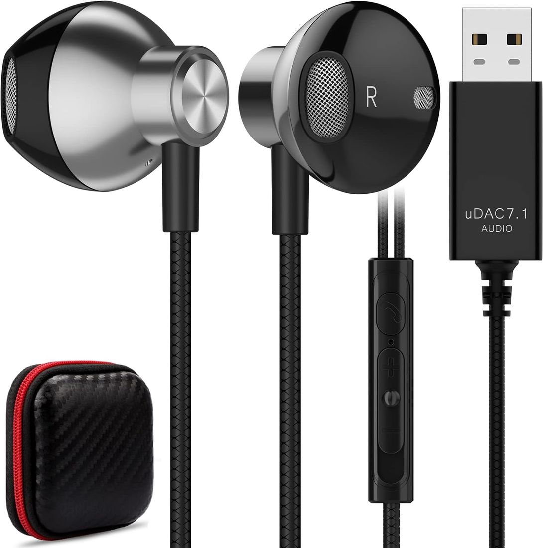 SŁUCHAWKI DOSUZNE NA USB DO KOMPUTERA 7.1 SOUND – 192695582 - ERLI.pl
