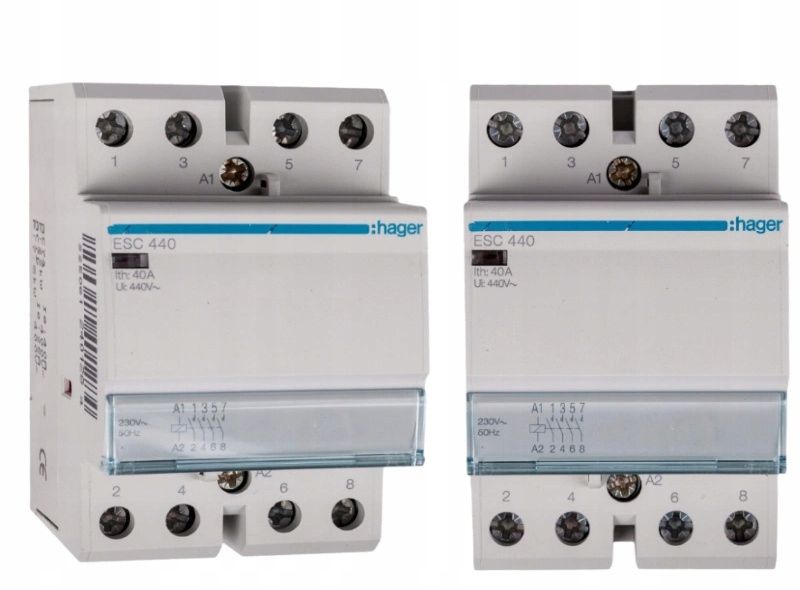 HAGER Stycznik modułowy Cewka 3P 40A 4NO 230V - ERLI.pl