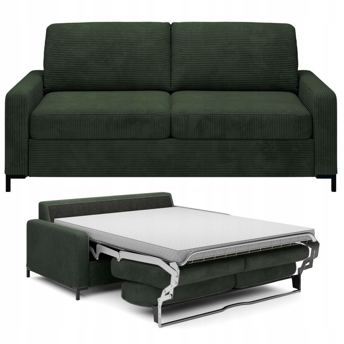 Kanapa SOFA rozkładana STELAŻ WŁOSKI + materac 140x200cm wybierz kolor ...