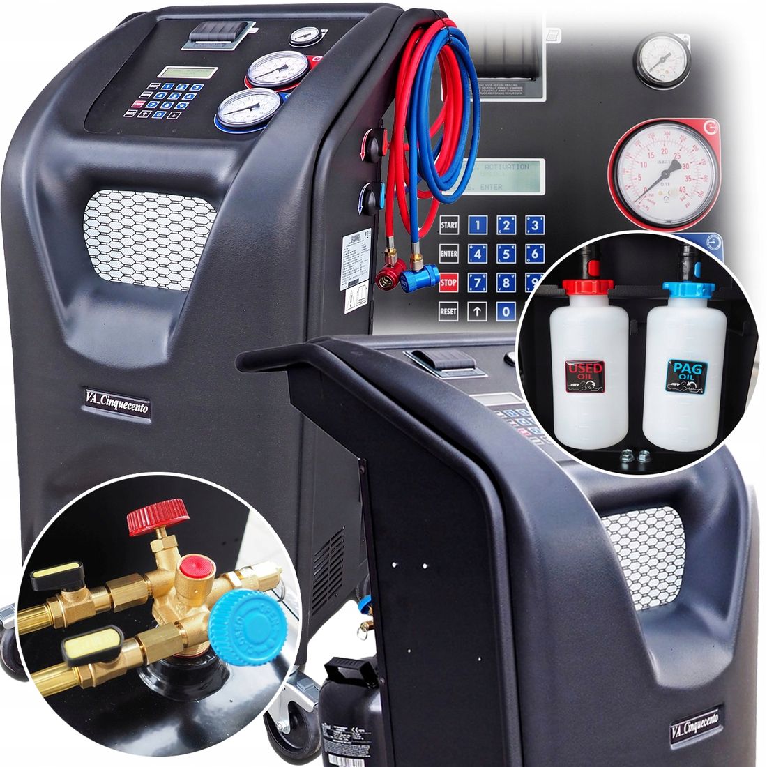 Stacja klimatyzacji R134A ECOTECHNICS CINQUECENTO – 184970283 - ERLI.pl