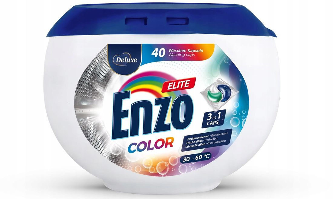 Deluxe Enzo Elite Color 40szt 3w1 niemieckie kapsułki do prania kolorów ...