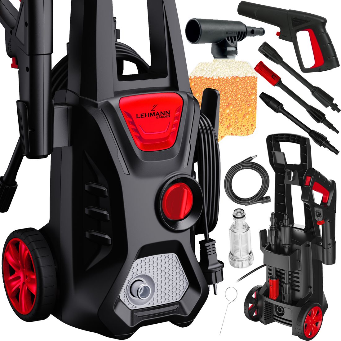 MYJKA CIŚNIENIOWA Lehmann JUKON ALUMINIOWA WZMOCNIONA POMPA WYDAJNA 230bar - ERLI.pl