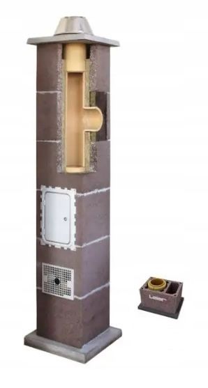 Komin ceramiczny dymowy system Leier izolowany 9m fi 220 + went ocieplony – 195738217 - ERLI.pl