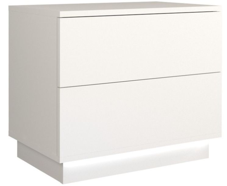 Nowoczesny Stolik Nocny 2SZ Biały 55 cm SIMON TS - 3 Kolory – 194481849 ...