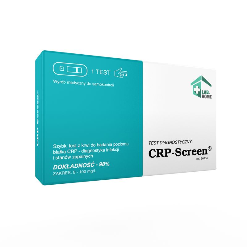 Lab Home Test CRP Screen, ultraczuły, 4 zakresy, infekcje – 1 test z ...