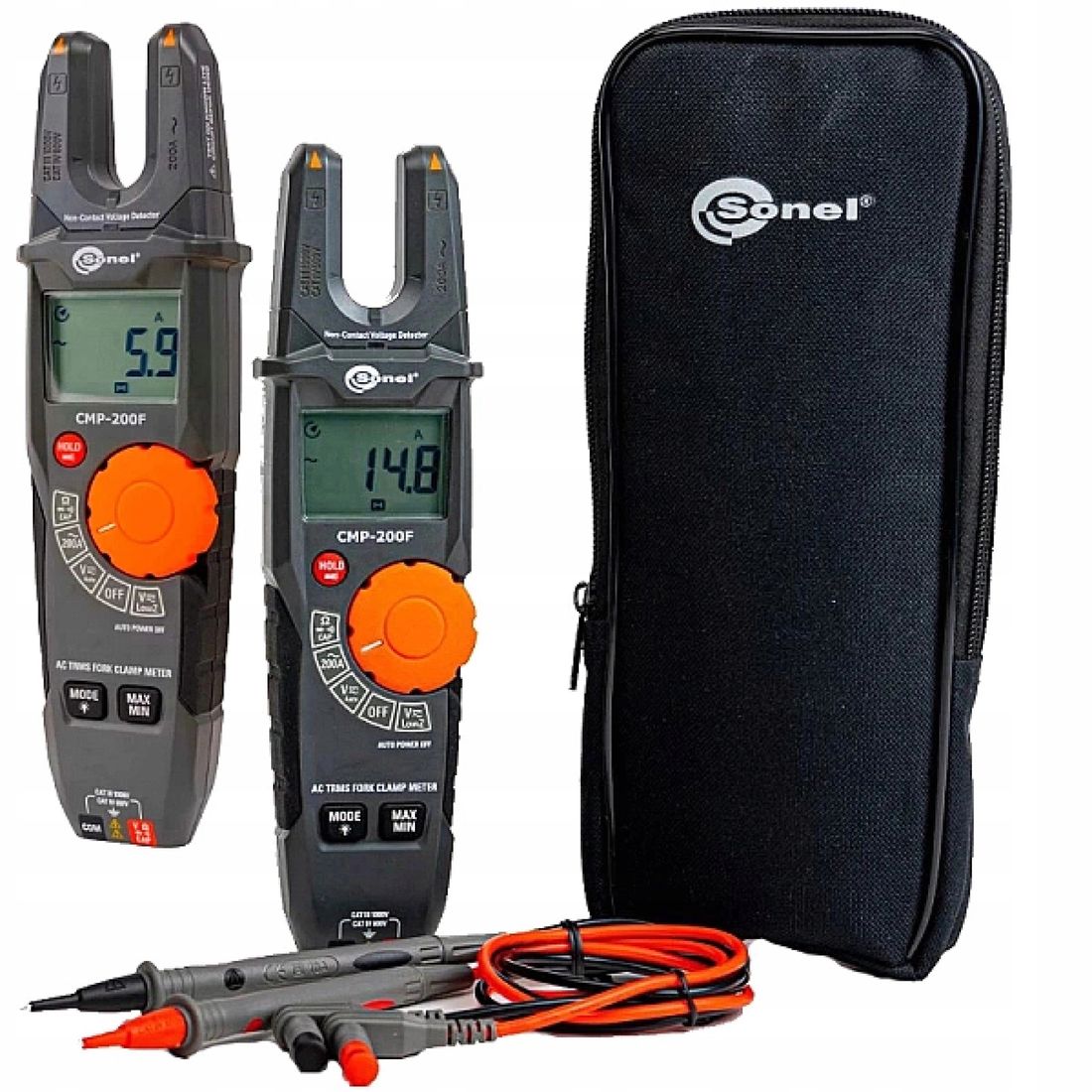 SONEL CMP-200F Miernik Widełkowy Prądu AC Zestaw Baterie+Komplet ...