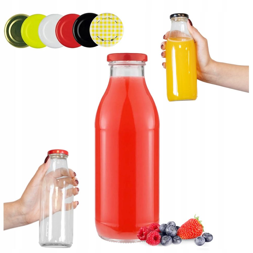 5x KUBUŚ 500ml butelki szklane na sok soczek 0,5l – 152710603 - ERLI.pl