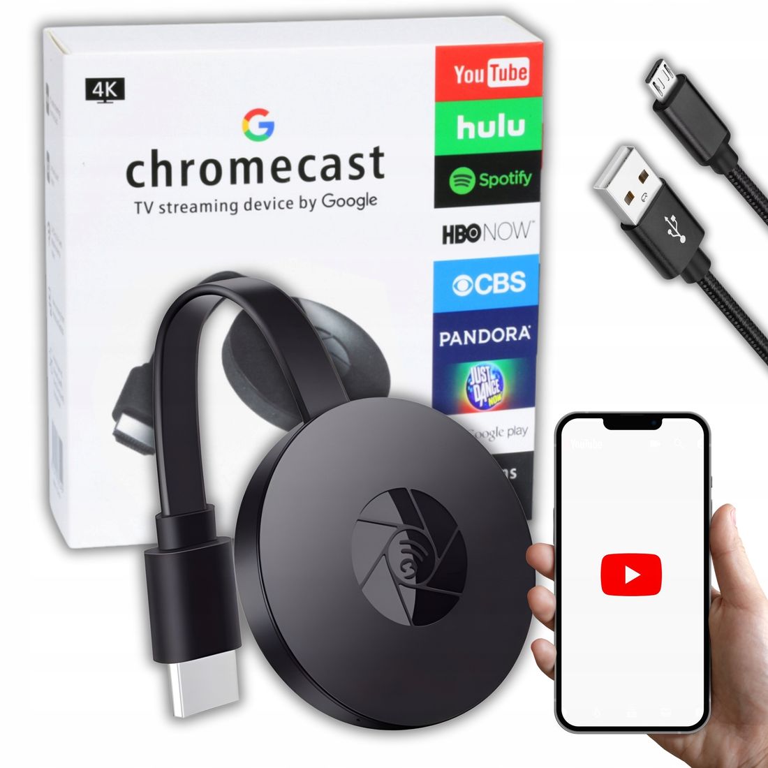 BEZPRZEWODOWY ADAPTER WIFI SMARTBOX HDMI YOUTUBE MIRRORSCREEN SMART TV ...