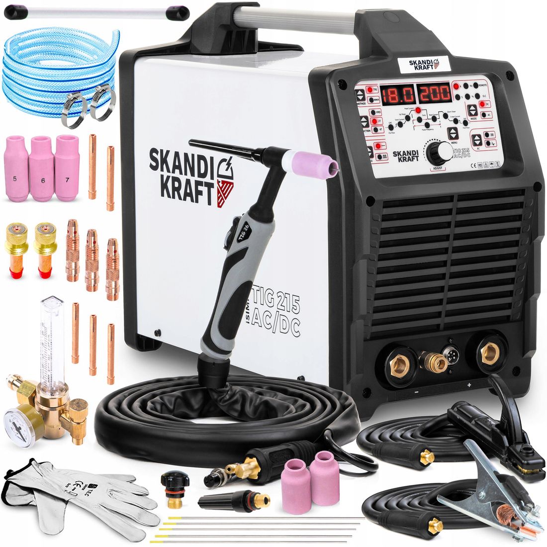 SPAWARKA TIG AC DC SKANDI KRAFT 215 MMA 230V 200A IGBT PULS ALUMINIUM VRD – 157810341 - ERLI.pl