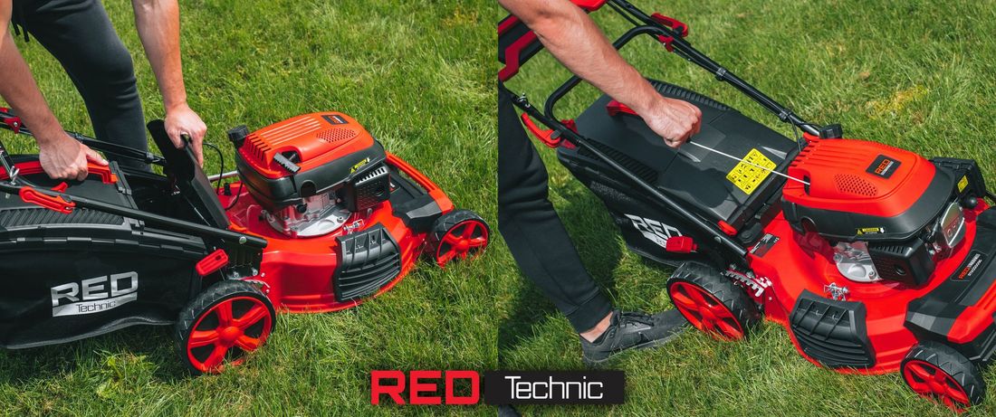 KOSIARKA SPALINOWA DO TRAWY Z NAPĘDEM 7KM 51 CM 8W1 + 3x OLEJ 2x NÓŻ KOSZ - ERLI.pl