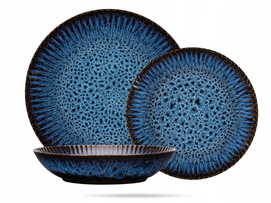 Zestaw obiadowy dla 4 osób 12 el ceramika Cosmos Stoneware LUBIANA – 196151098 - ERLI.pl