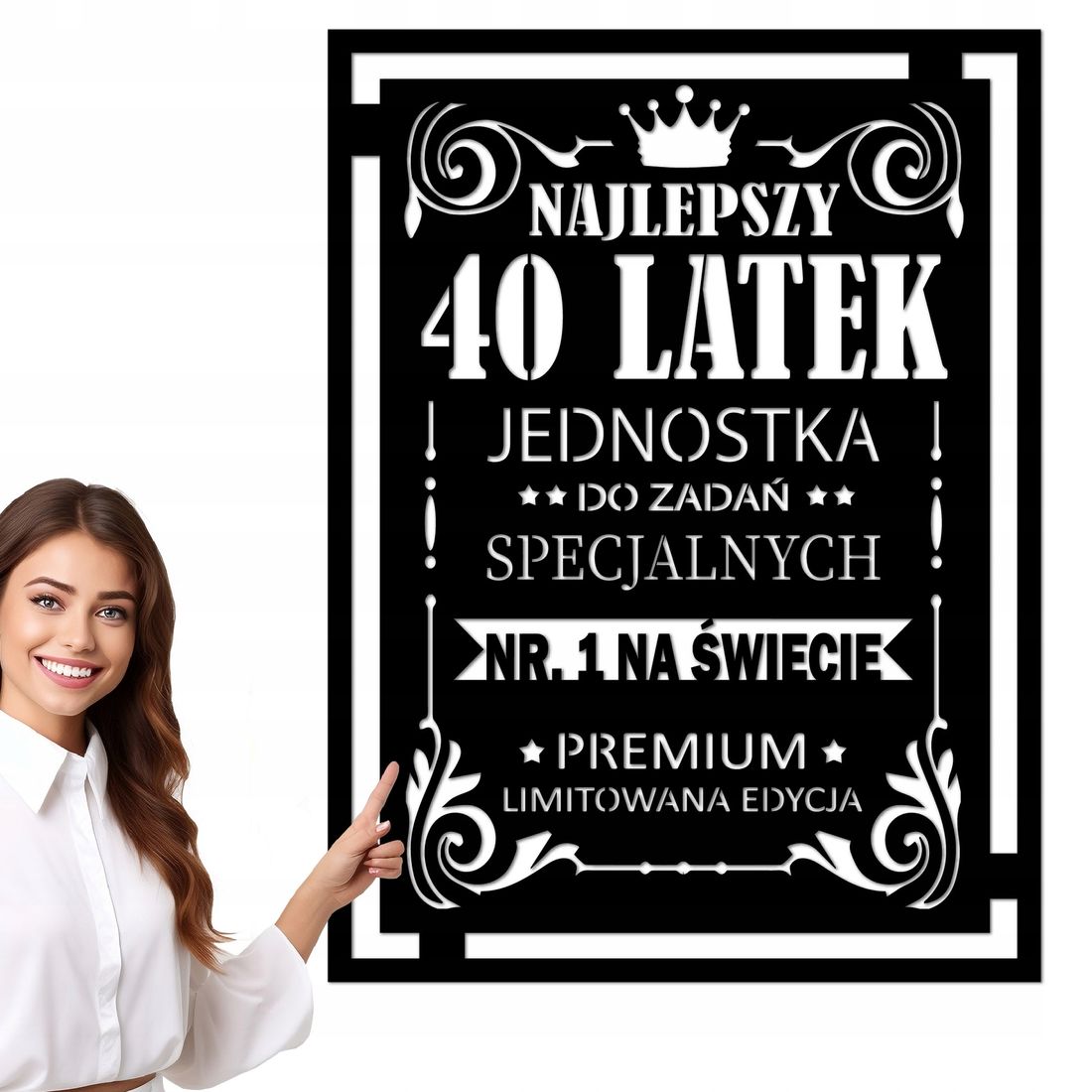 OBRAZ NA ŚCIANĘ DLA 40 LATKA DEKORACJA ŚCIENNA PREZENT NA 40 URODZINY ...