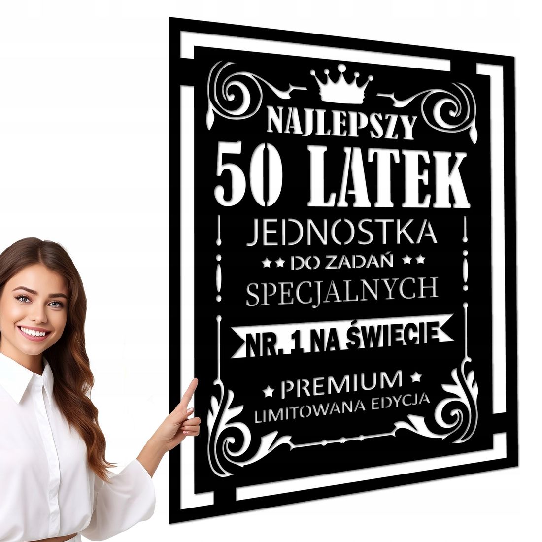 OBRAZ NA ŚCIANĘ DLA 50 LATKA DEKORACJA ŚCIENNA PREZENT NA 50 URODZINY ...