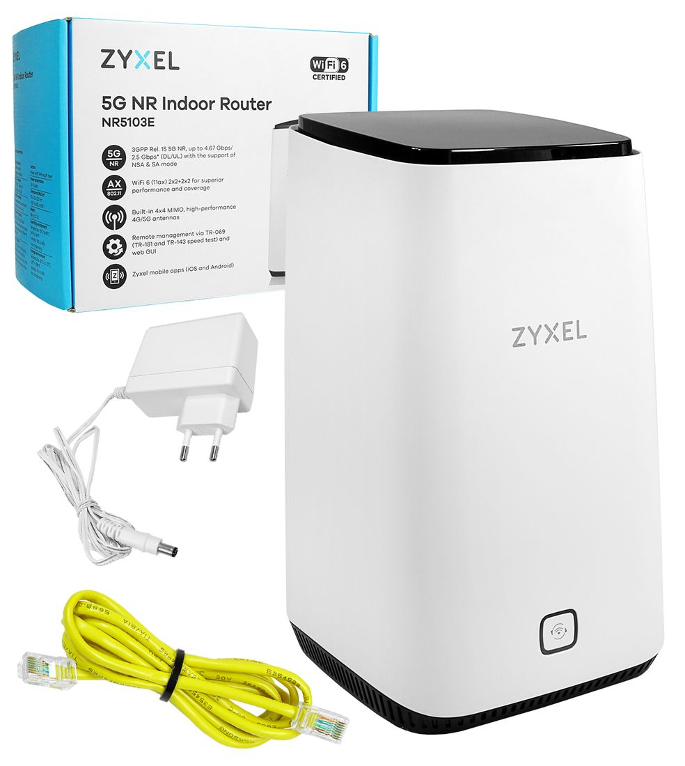 ZyXel NR5103E router 4G LTE 5G WiFi AX LAN 2,5 GbE – 155745801 - ERLI.pl