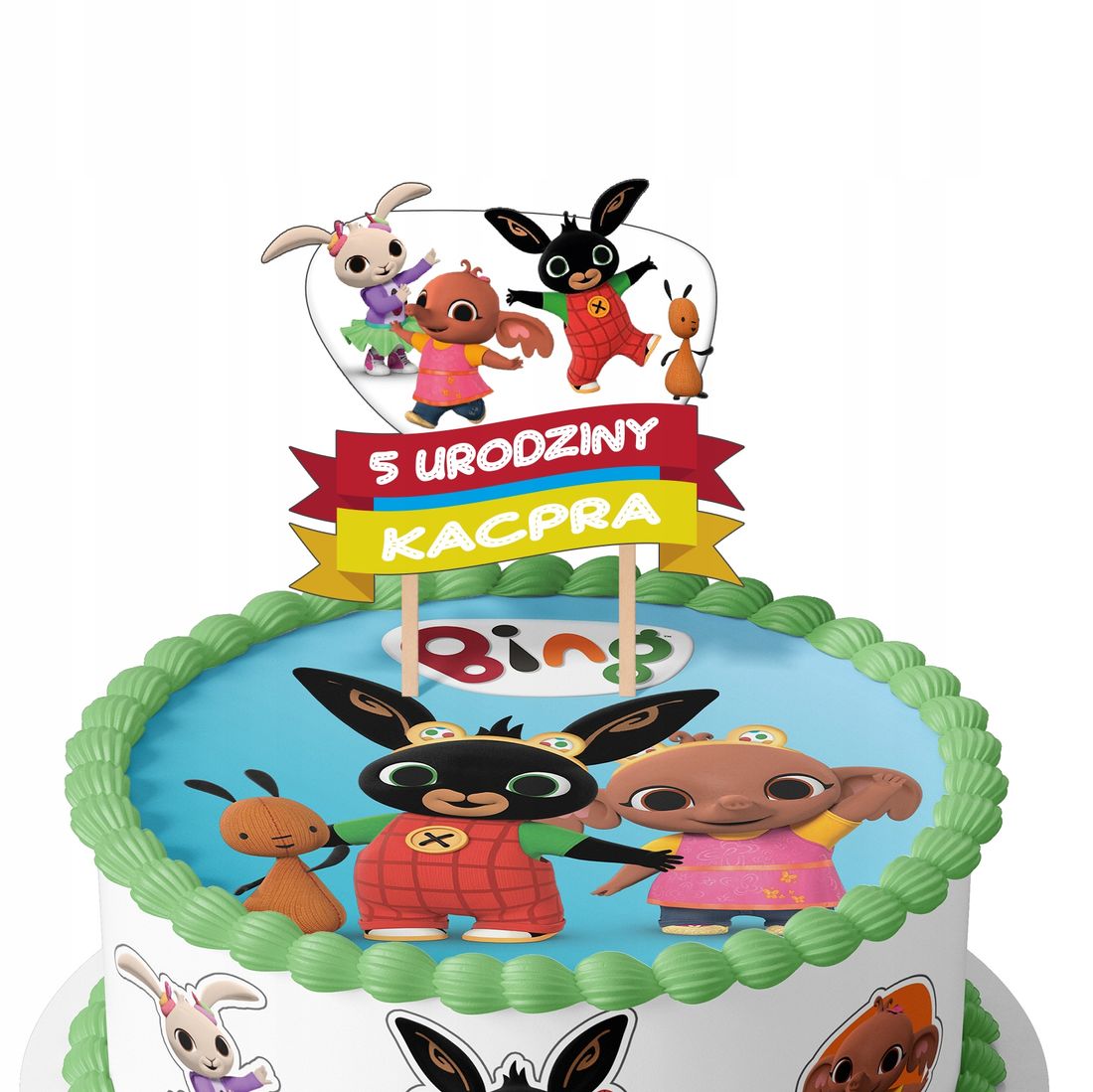 Topper Urodzinowy na tort BING + Imię Wiek – 196501607 - ERLI.pl