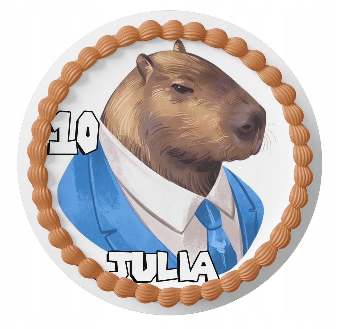 OPŁATEK NA TORT KAPIBARA CAPYBARA + 2x GRATIS – 196510946 - ERLI.pl