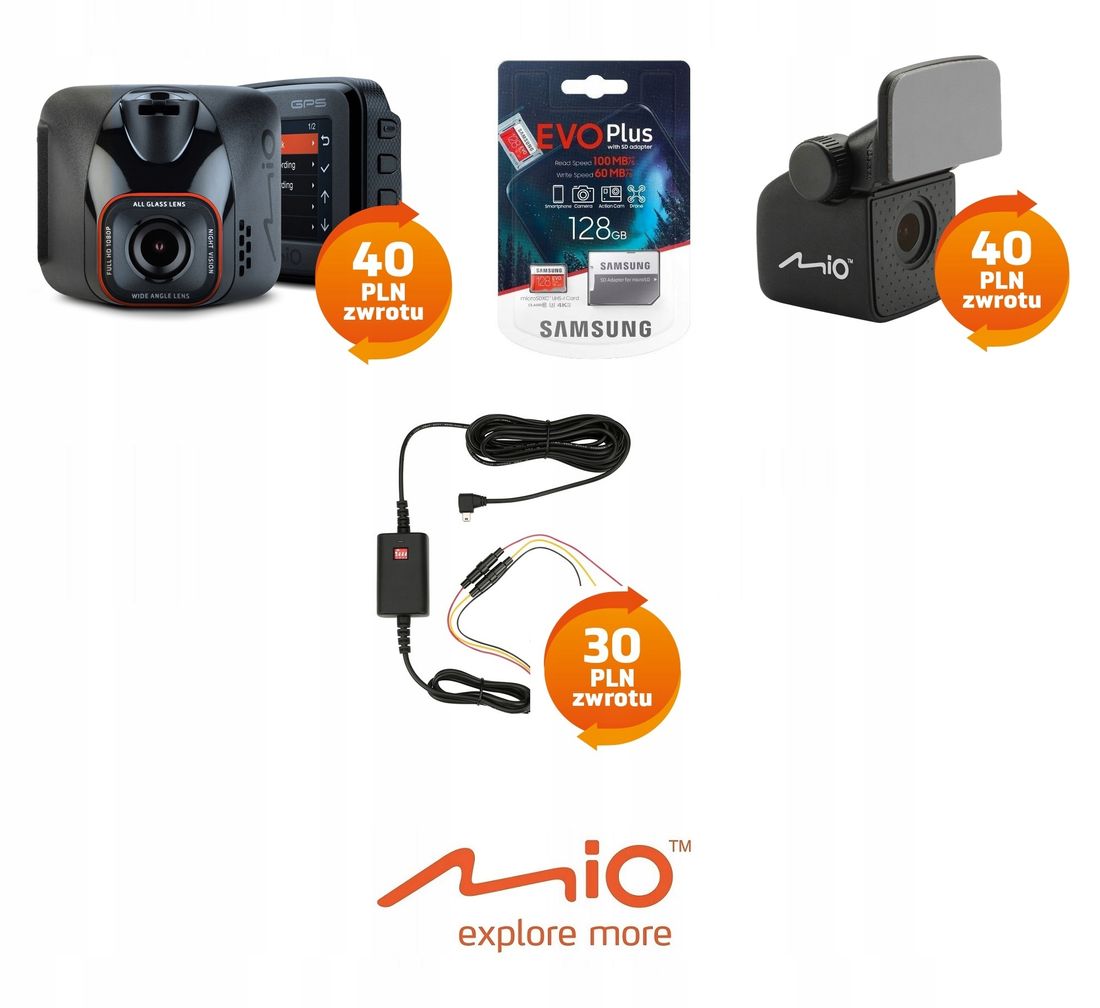 MIO MIVUE C570 + A30 + 128GB+Smartbox III CASHBACK - ERLI.pl