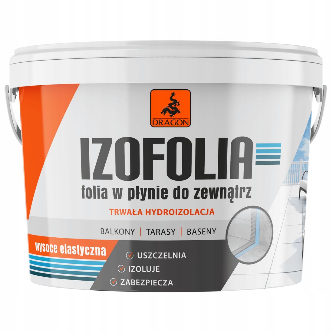 Izofolia zewnętrzna 15kg DRAGON TRWAŁA HYDROIZOLACJA - ERLI.pl