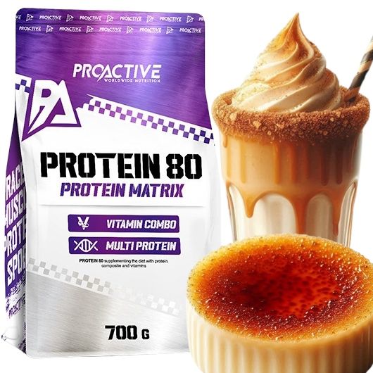 BIAŁKO WPC serwatkowe odżywka białkowa CREME BRULE witaminy ProActive ...