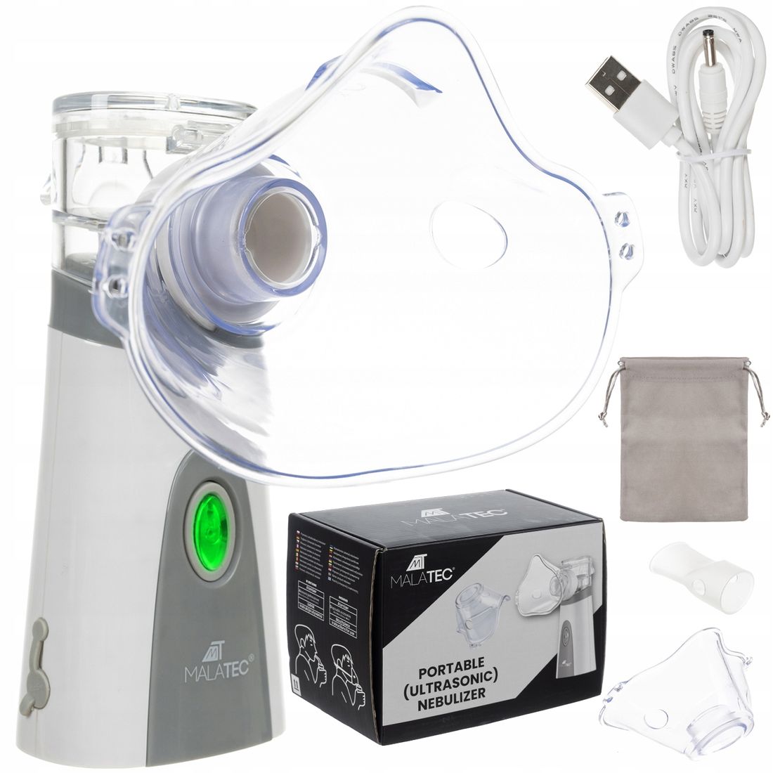 NEBULIZATOR SIATECZKOWY ULTRADŹWIĘKOWY INHALATOR PRZENOŚNY - ERLI.pl