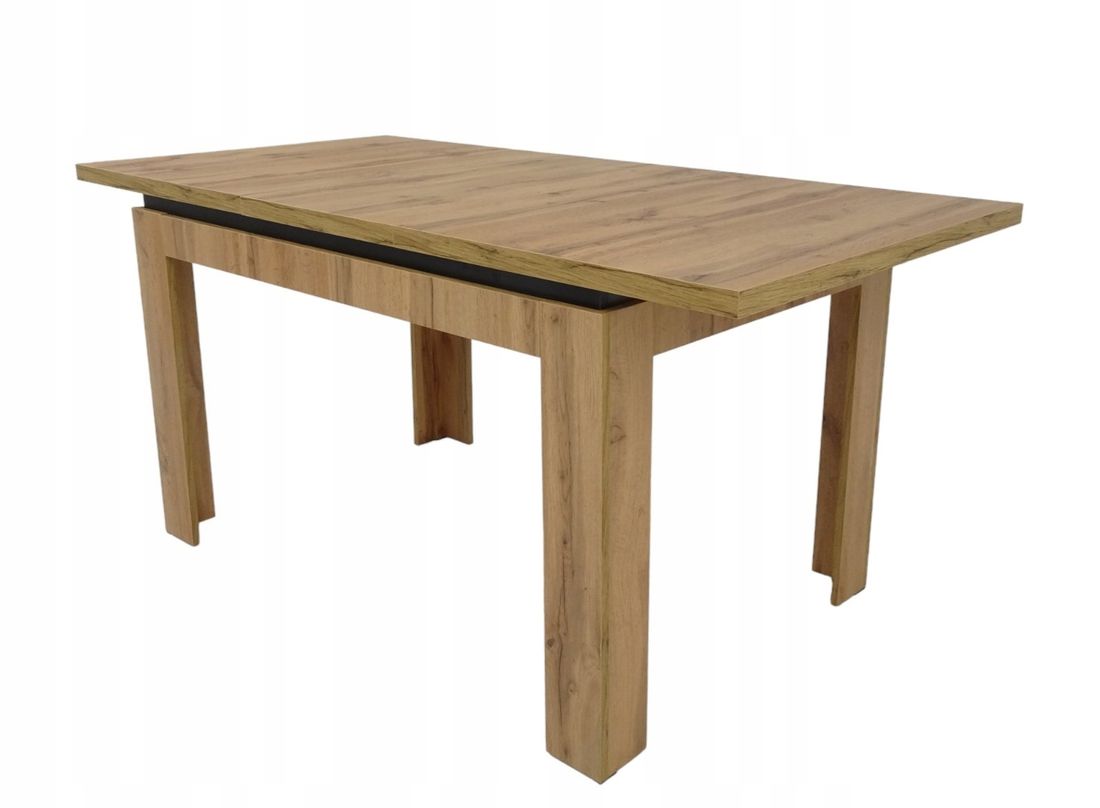 STÓŁ ROZKŁADANY 80x120/160 Dąb Wotan Skrzynia Czarna Do Salonu Do ...